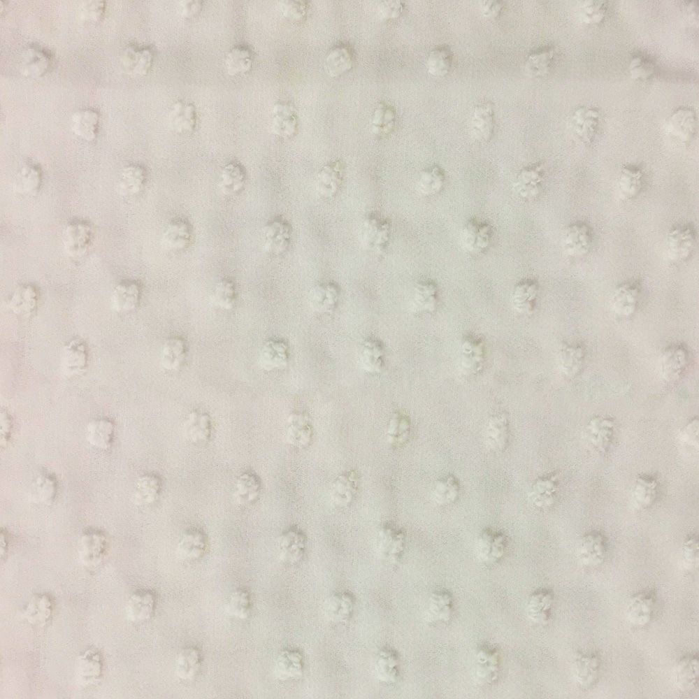 Chiffon Dobby Spot Ivory