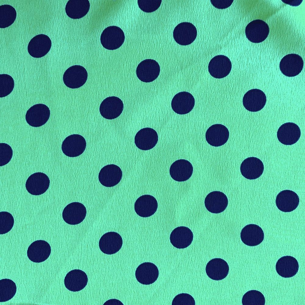 Silky Morrocain Print Turquoise Base Blue Spot